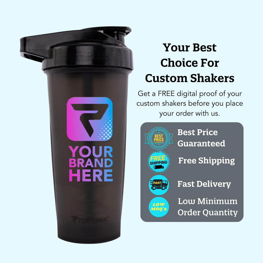 Custom Shaker Cups & Protein Shaker Bottles | Free USA Shipping ...